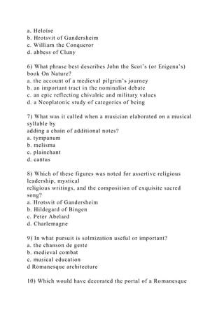 Unit 2 Examination GED 120 Introduction to HumanitiesMultiple .docx