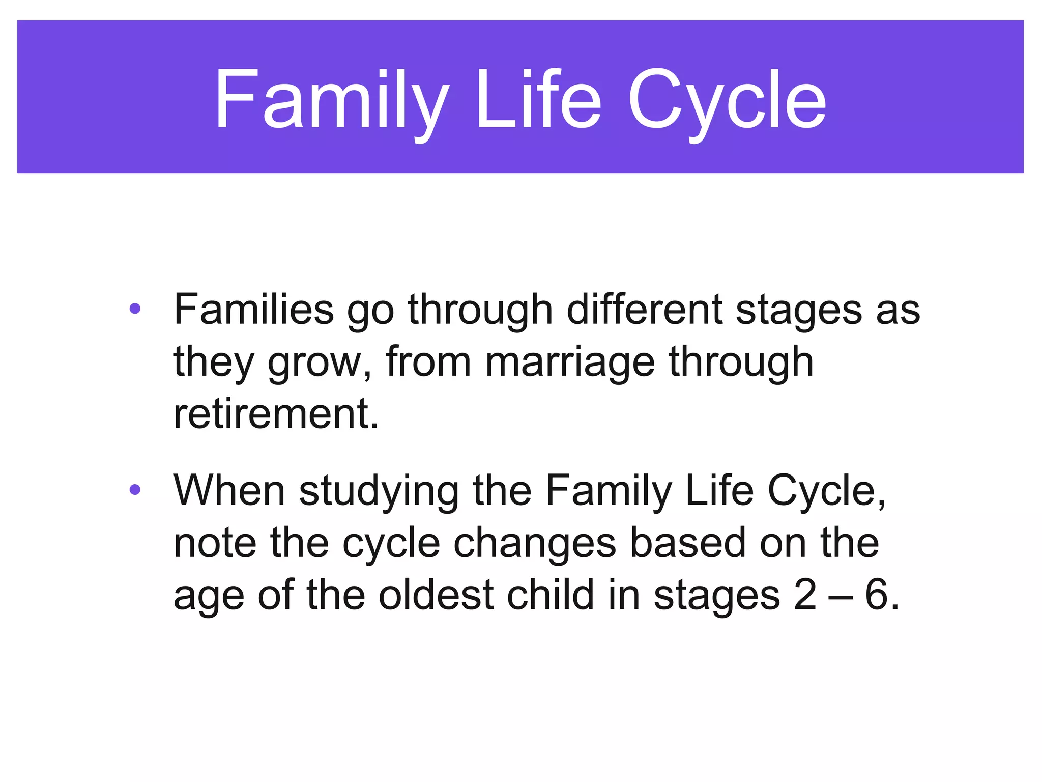Unit 2 family life cycle | PPTX