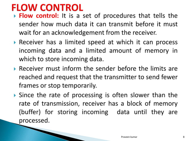 Unit 2_ Flow & Error Control in computer networks | PDF