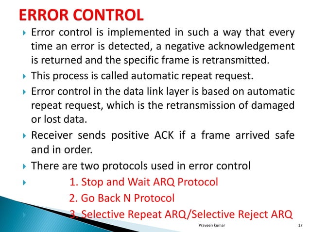 Unit 2_ Flow & Error Control in computer networks | PDF