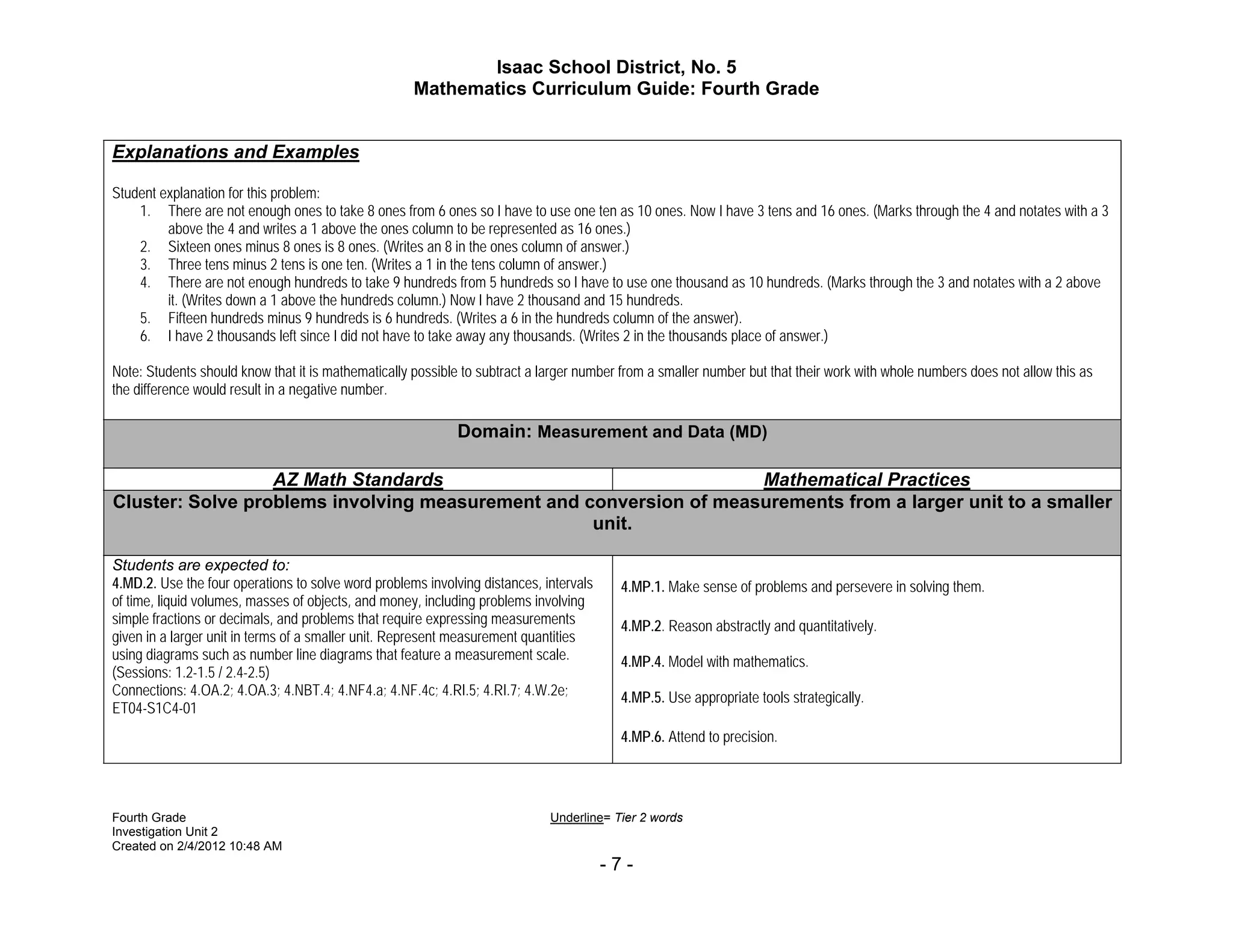 Unit 2 Fourth Grade 2012 2013 | PPT