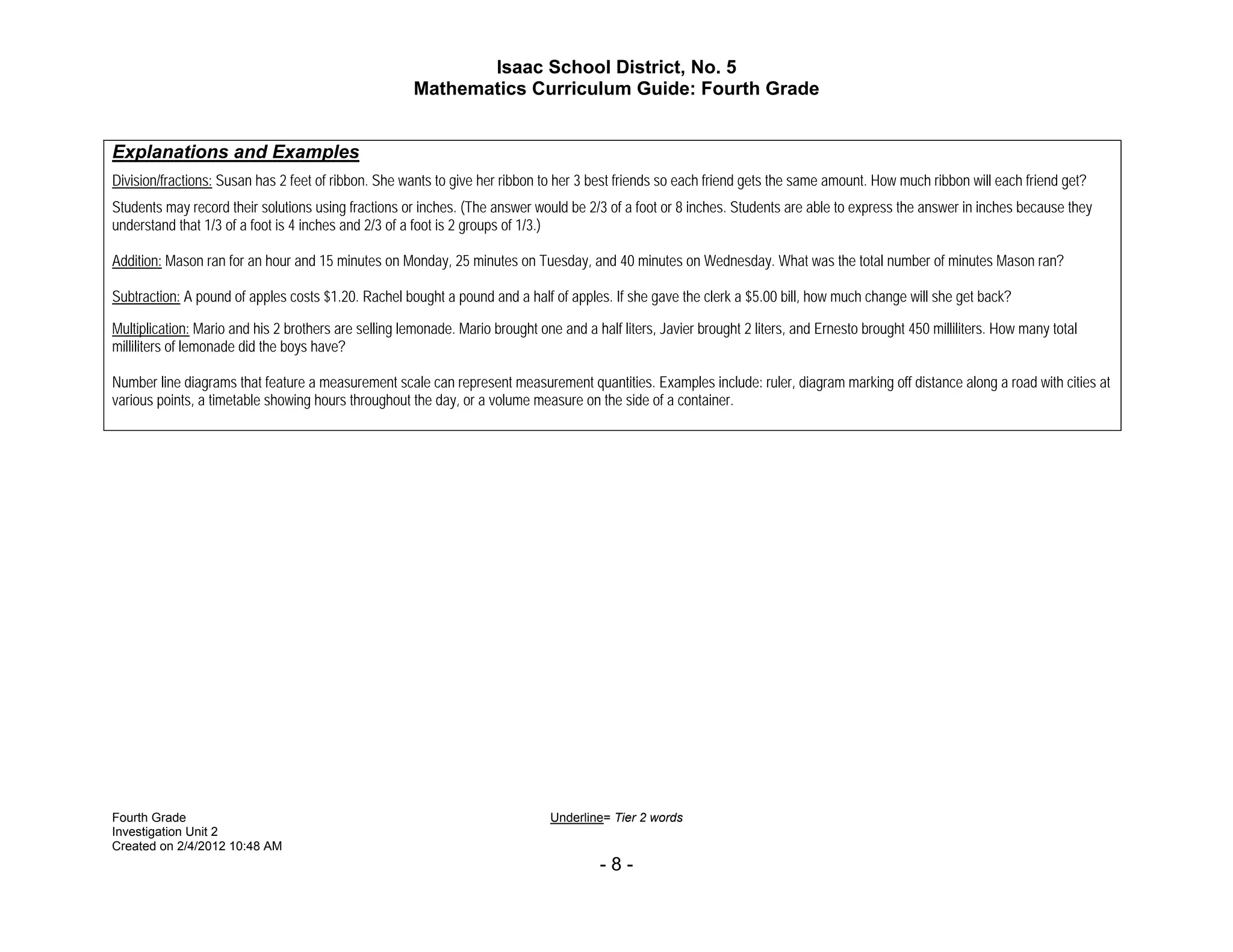 Unit 2 Fourth Grade 2012 2013 | PPT