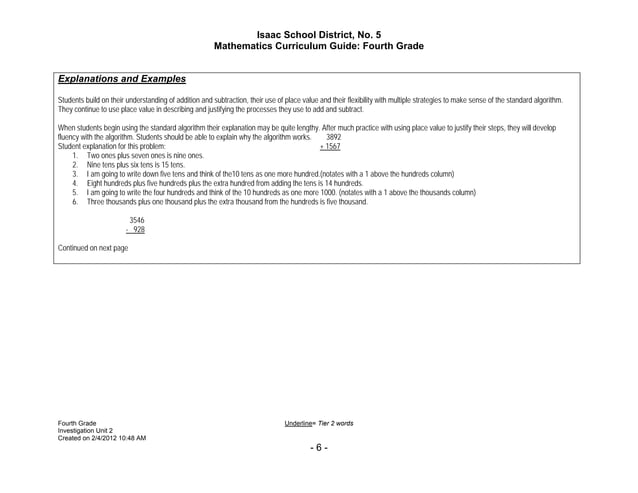 Unit 2 Fourth Grade 2012 2013 | PPT