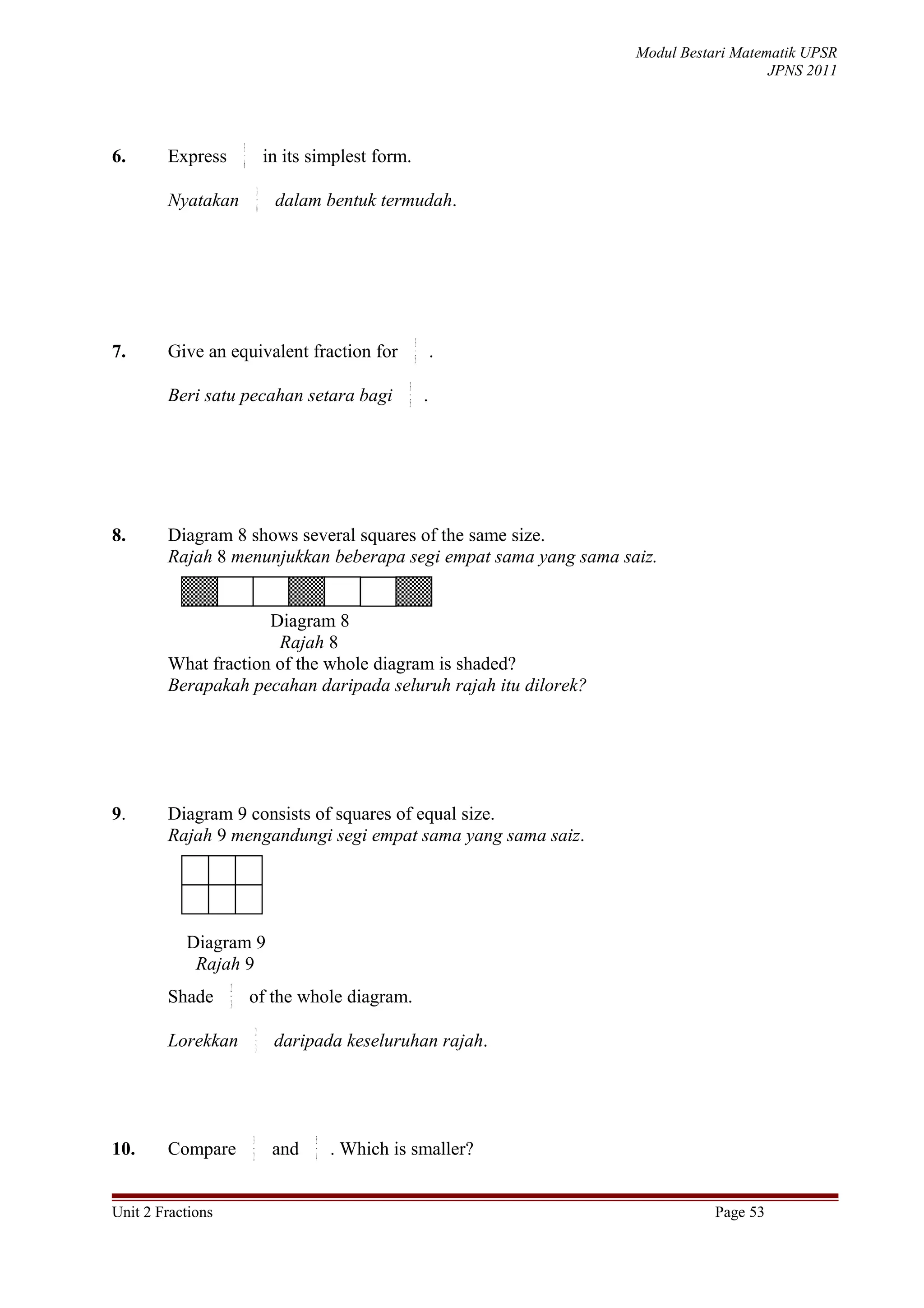 Unit 2 fractions | DOC