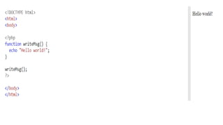 function in php like control loop and its uses | PPT