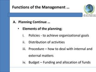 Unit 2 functions of the management | PPTX | Resume Writing and Advice ...