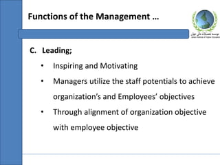 Unit 2 functions of the management | PPTX