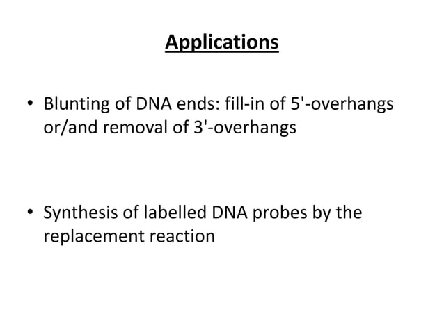 Enzymes used in Genetic Engineering | PPTX