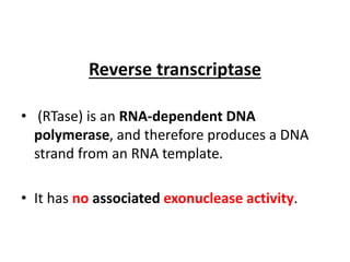Enzymes used in Genetic Engineering | PPTX