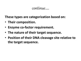 Enzymes used in Genetic Engineering | PPTX