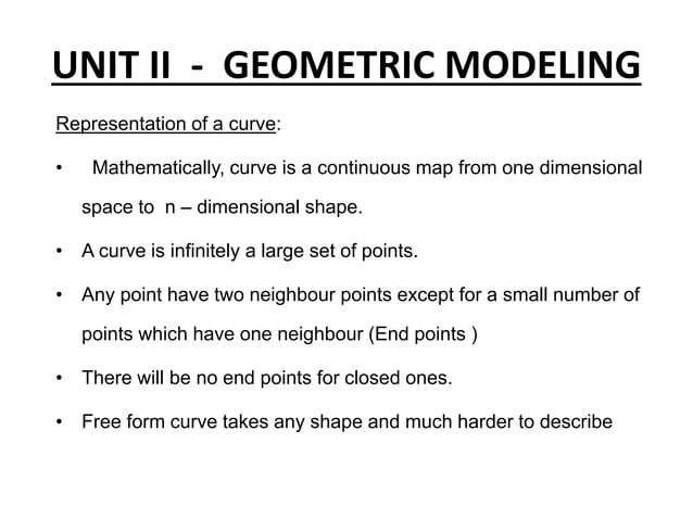 UNIT 2 GEOMETRIC MODELING.pptx | 3-D Graphics | Computer Software and Applications
