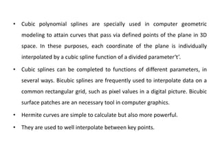 UNIT 2 GEOMETRIC MODELING.pptx | 3-D Graphics | Computer Software and Applications