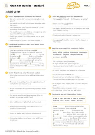 Unit 2 grammar practice standard | PDF