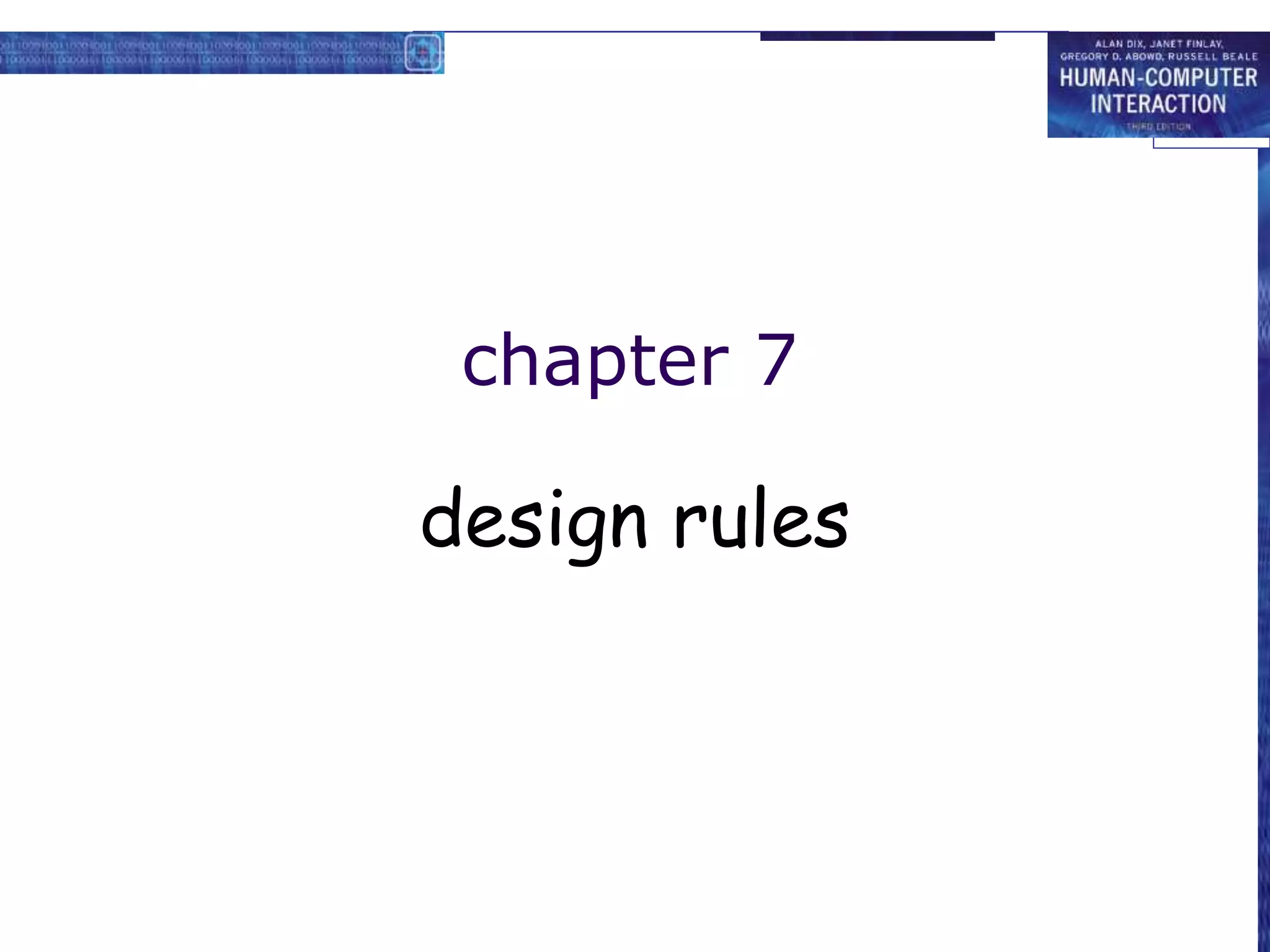 Unit 2 HCI DESIGN RULES AND DESIGN PATTERNS | PPT