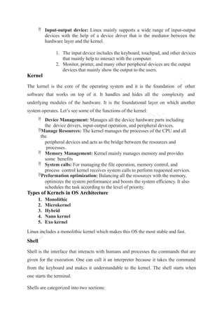 Unit 2 History of Linux and other details for begginers | PPTX
