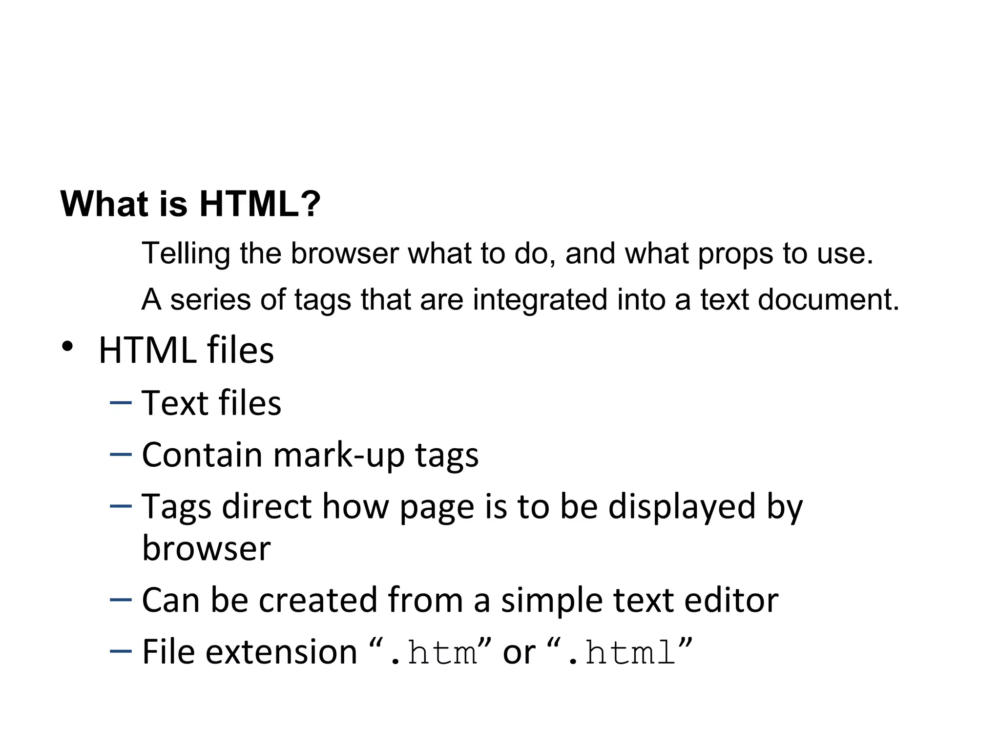 Unit 2 (html) | PPT
