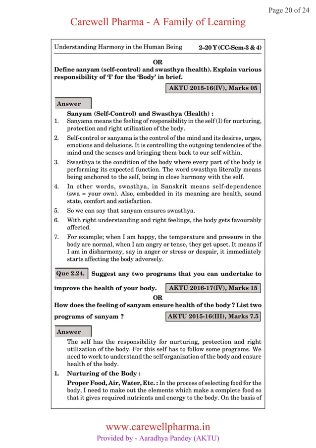 Unit 2 Human Value Ethics Pdf Parenting Babies And Toddlers Parenting