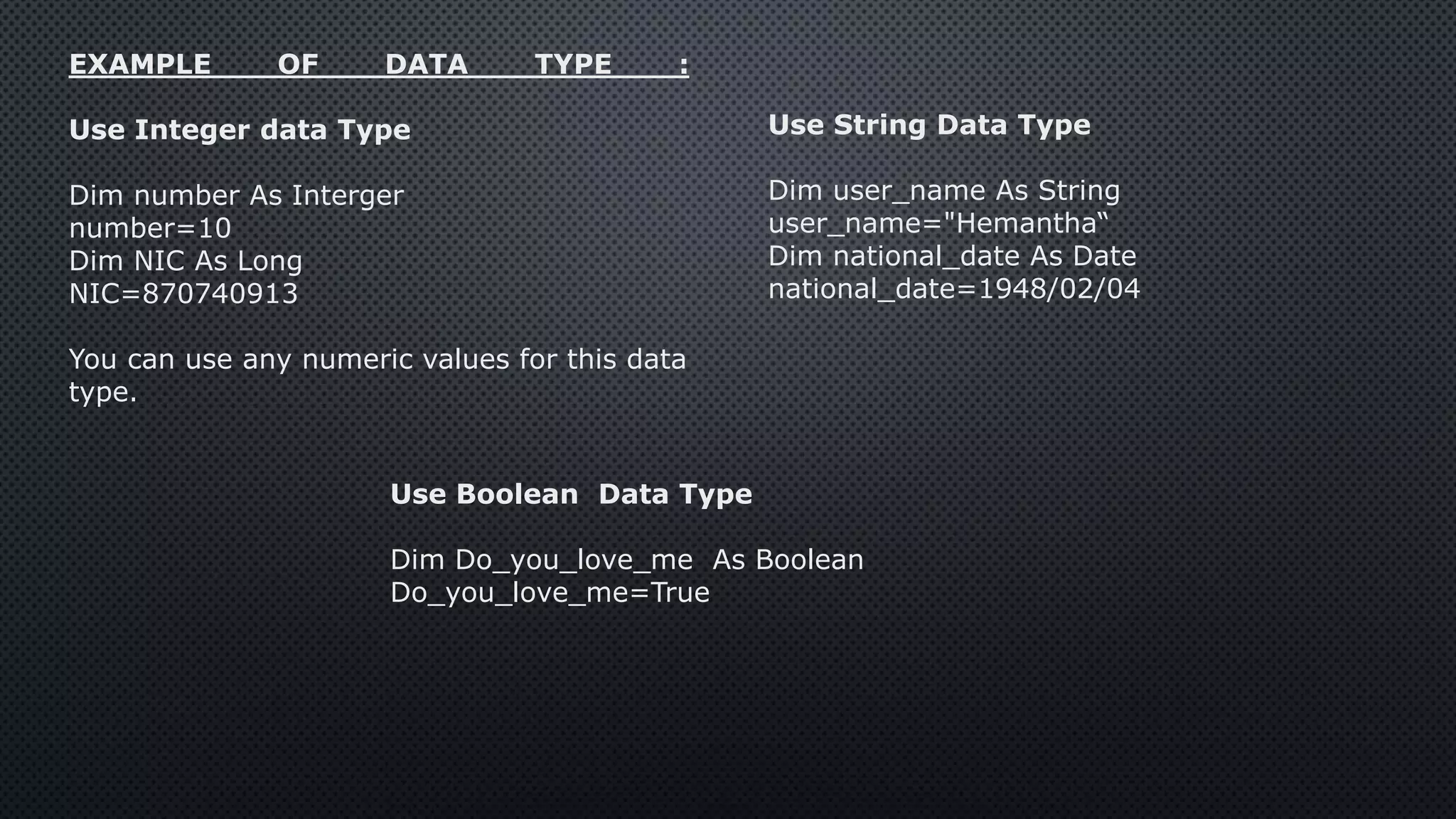 Visual Basic Fundamentals | PPTX