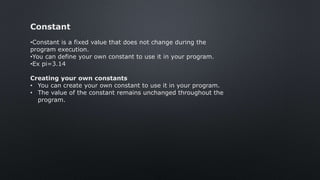 Visual Basic Fundamentals | PPTX