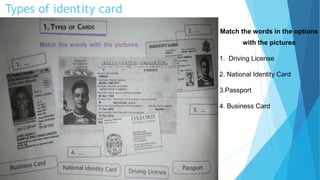 Unit 2 identity card | PPT
