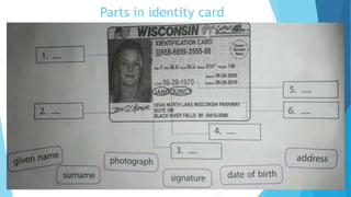 Unit 2 identity card | PPT