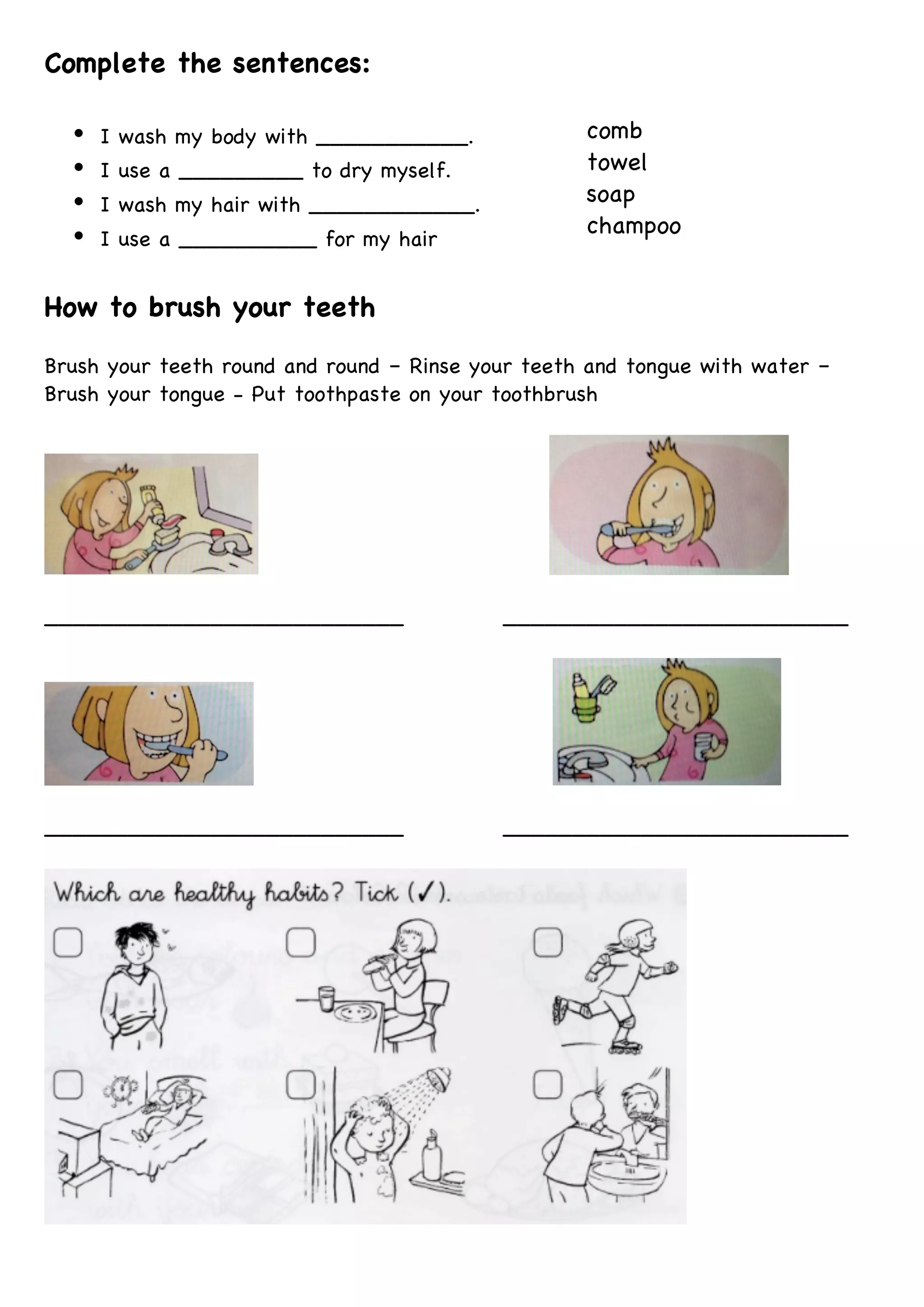 Unit 2 i look after myself | PDF