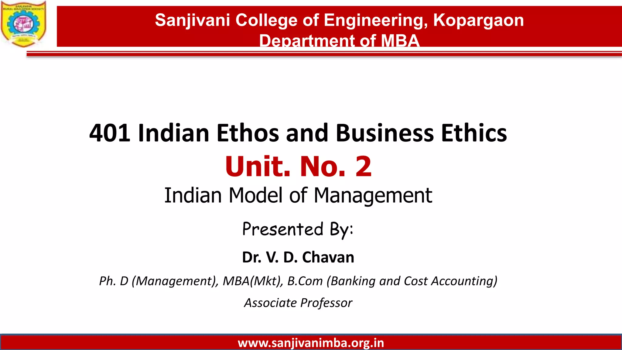 Unit 2 Indian Model of Management.pptx