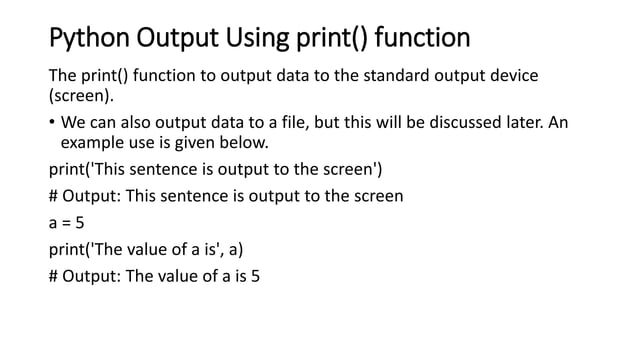 Unit2 input output | PPT