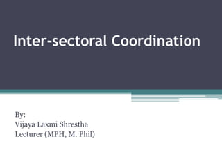 Unit 2 - CHSM - inter sectoral coordination part 3 pdf | PDF