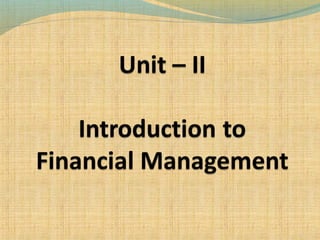 introduction to financial management | PPT