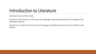 Unit 2 Introduction and to Literature.pptx