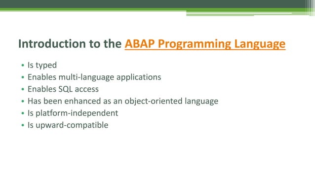 Unit 2 - Object Navigator, Repository and ABAP Programs | PPTX