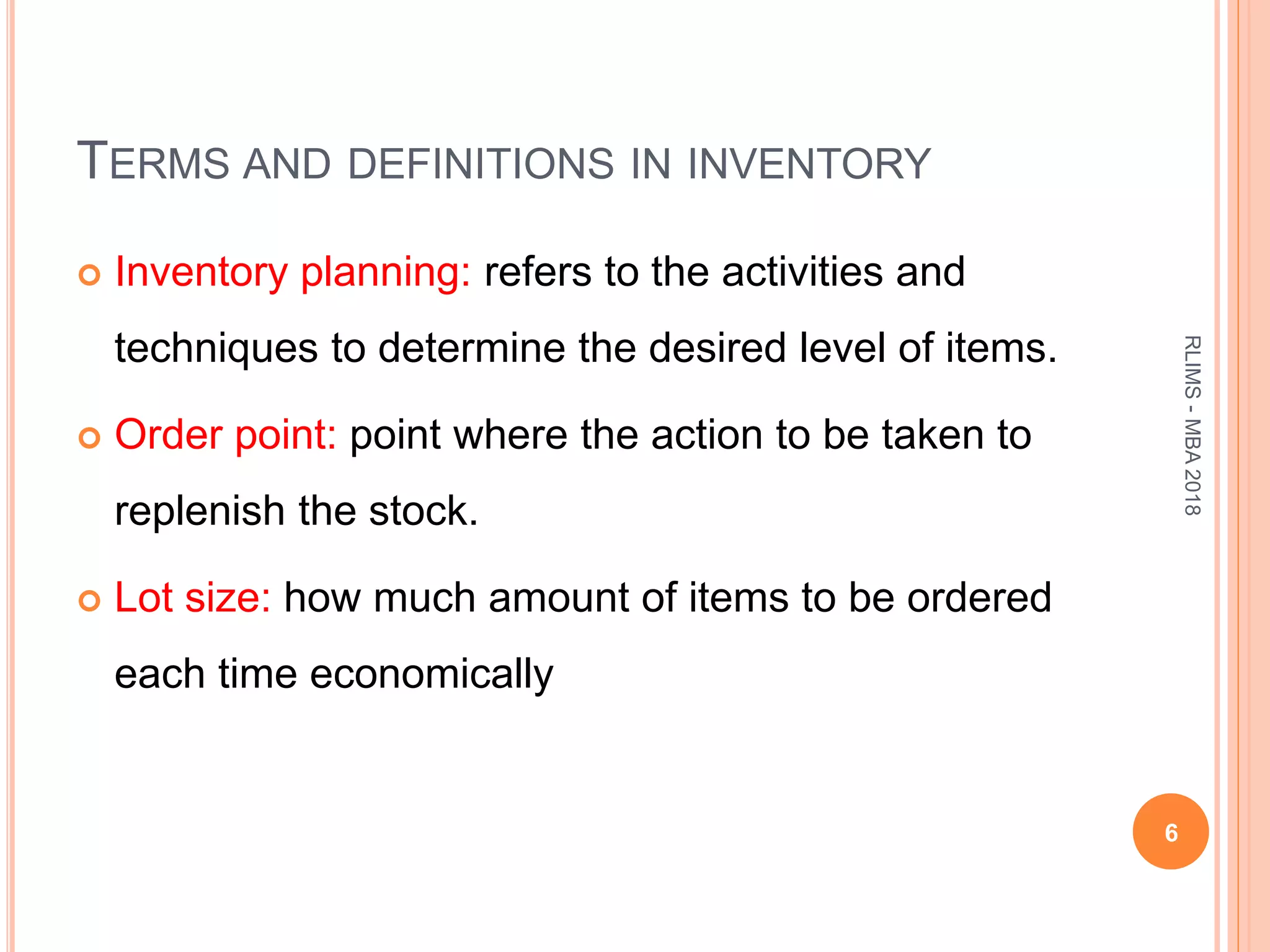 Unit 2 inventory functionality and principles | PPTX