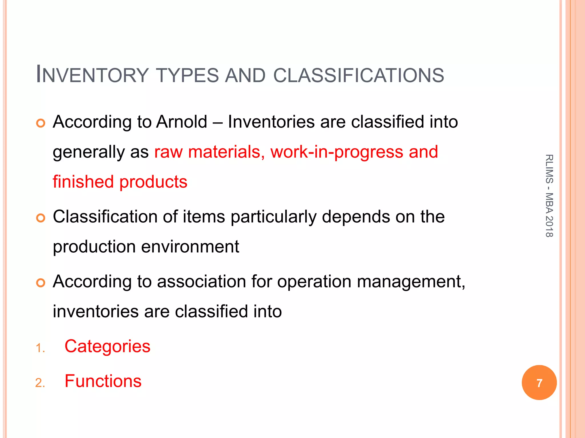 Unit 2 inventory functionality and principles | PPTX