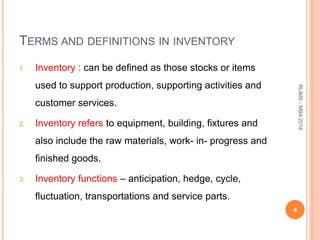 Unit 2 inventory functionality and principles | PPTX