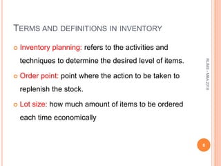 Unit 2 inventory functionality and principles | PPTX