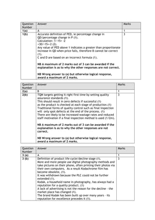 Unit 2 Jan 11 - Mark Scheme | PDF