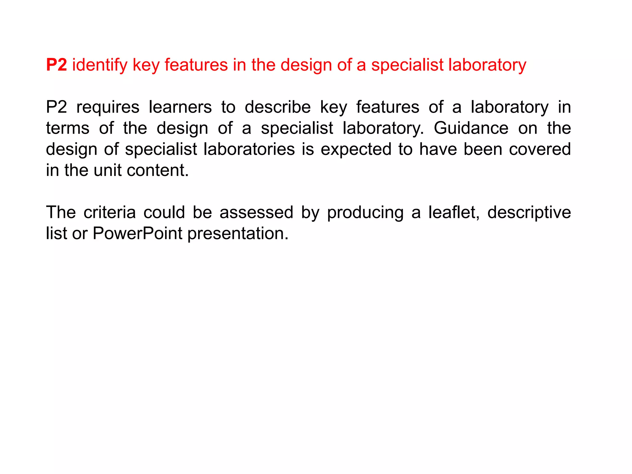 Unit 2 Laboratory Design P2 M2 D2 | PPTX