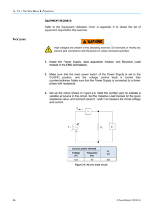 Power Circuits and Transformers-Unit 2 Labvolt Student Manual | PDF