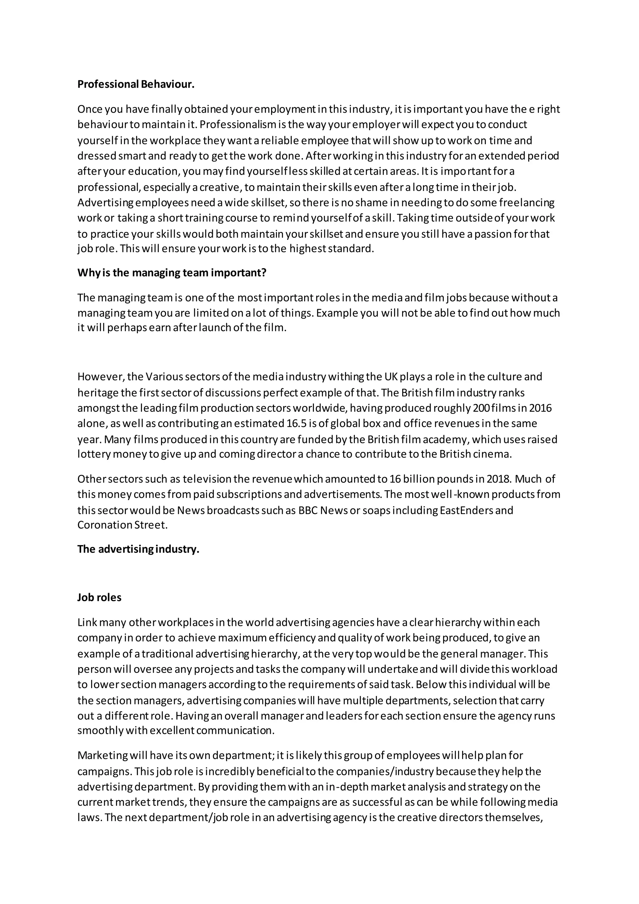 Unit 2 learning aim a (2) | PDF