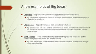 Unit 2 learning in science as the development of big ideas | PPTX