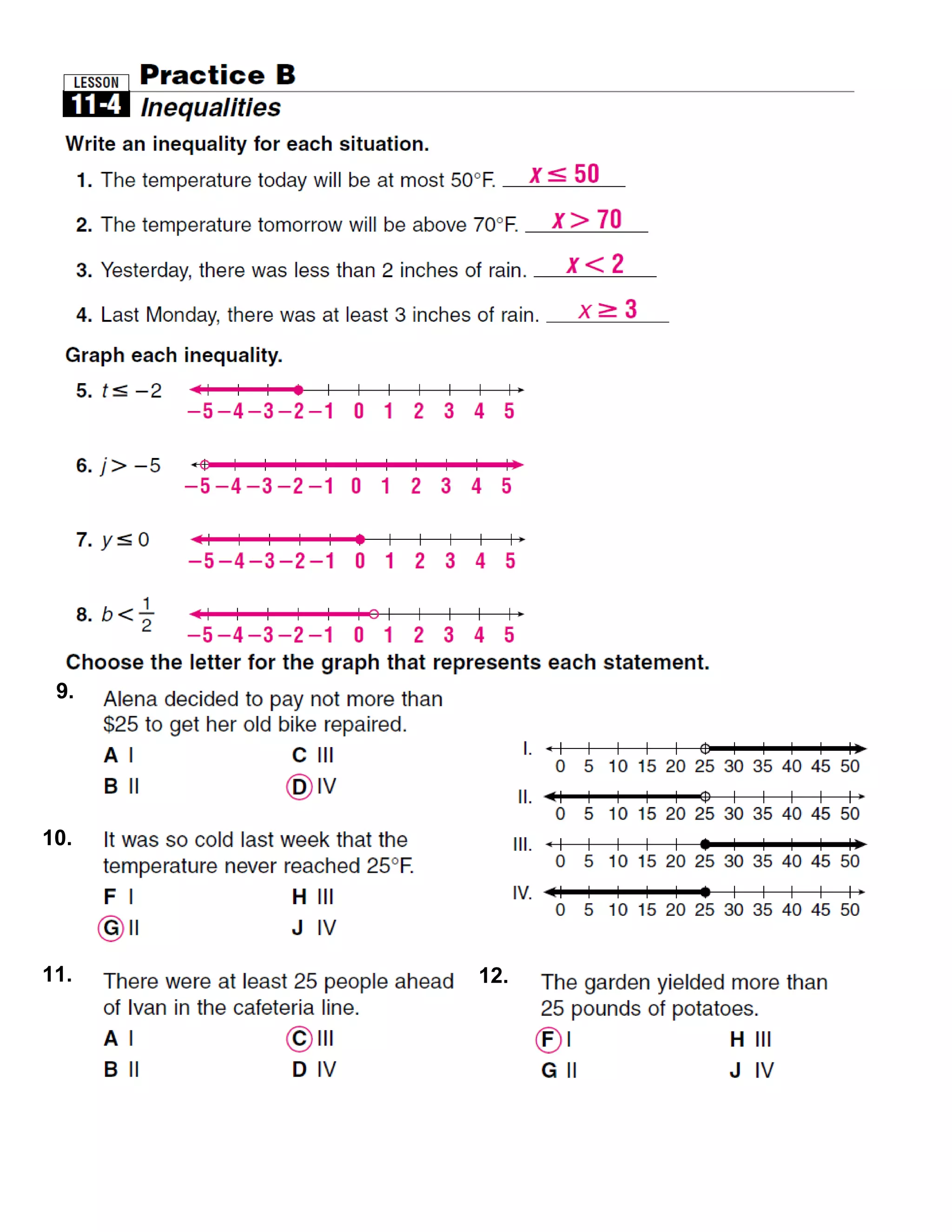 Unit 2 lesson 6 graphing inequailities | DOC