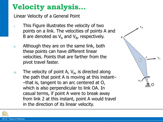 Kinematics velocity analysis unit 2 lesson 7 | PDF
