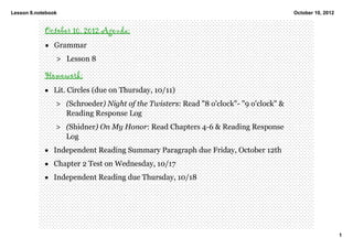Unit 2, Lesson 8 | PDF