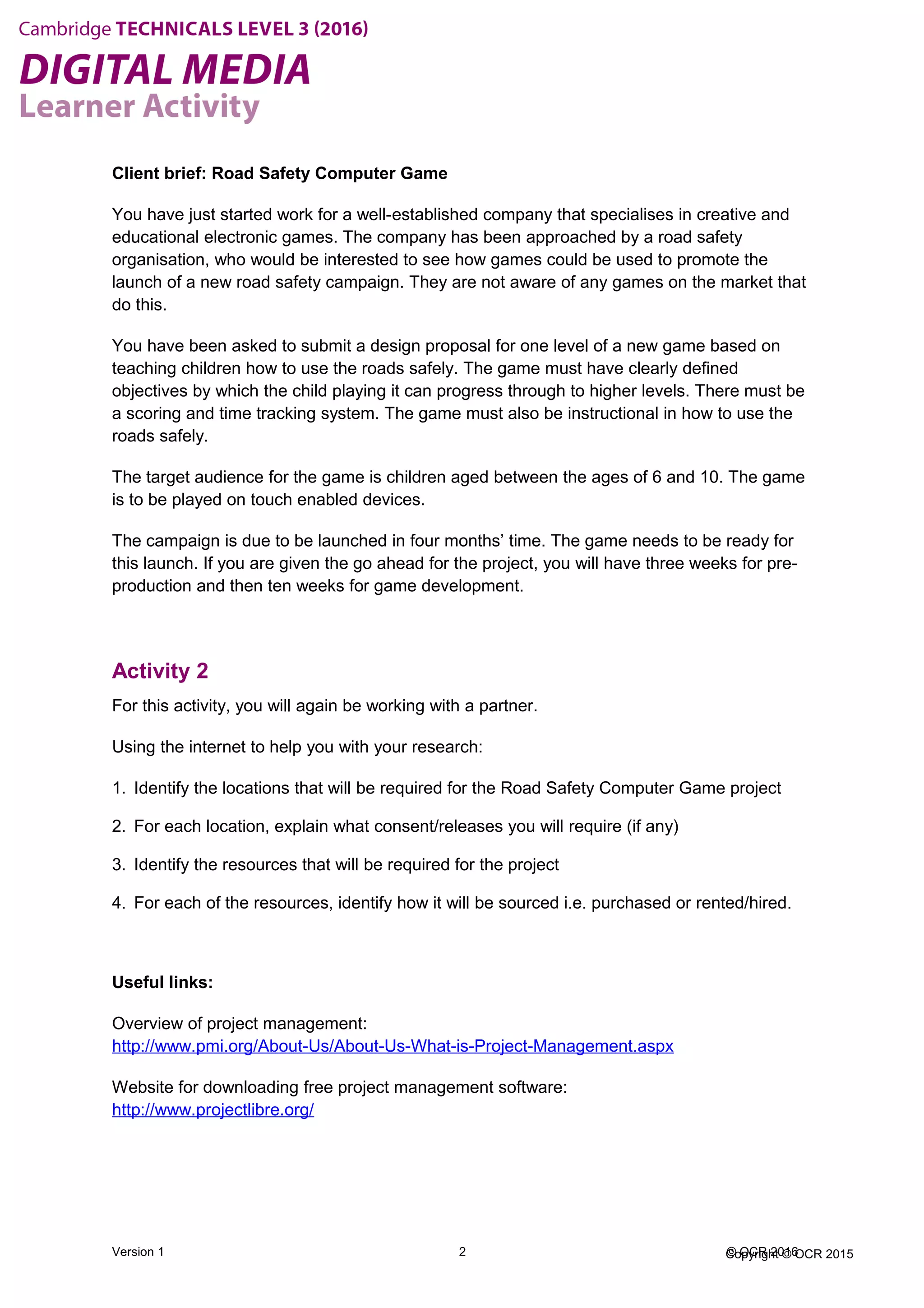 Unit 2 lesson element game project documentation | DOC