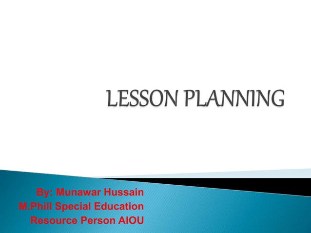 UNIT 2 LESSON PLANING 8601 Allama Iqbal Open University.pptx