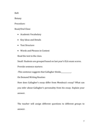 Unit 2 lesson plans2013 | PDF