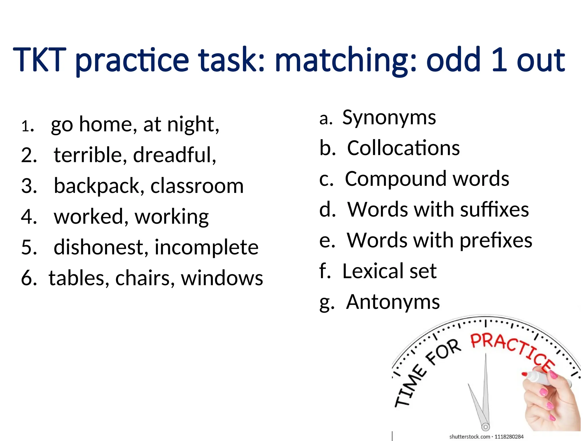 Unit 2 lexis: TKT Practice Preparation module 1 | PPT