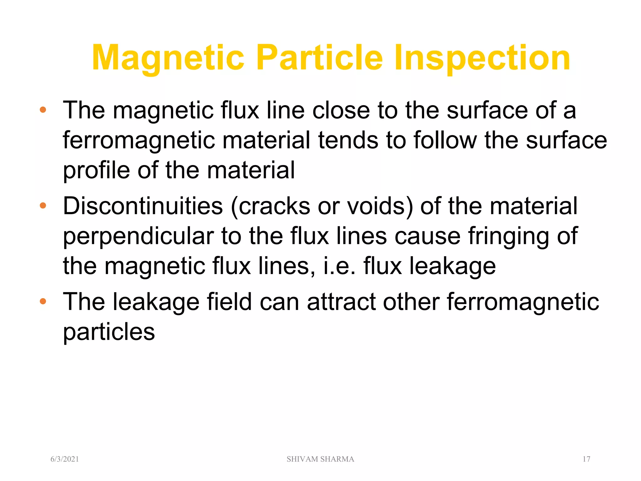 Unit 2 magnetic particle testing part 2 | PPT