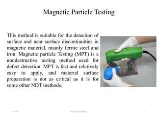 Unit 2 magnetic particle testing part 2 | PPT
